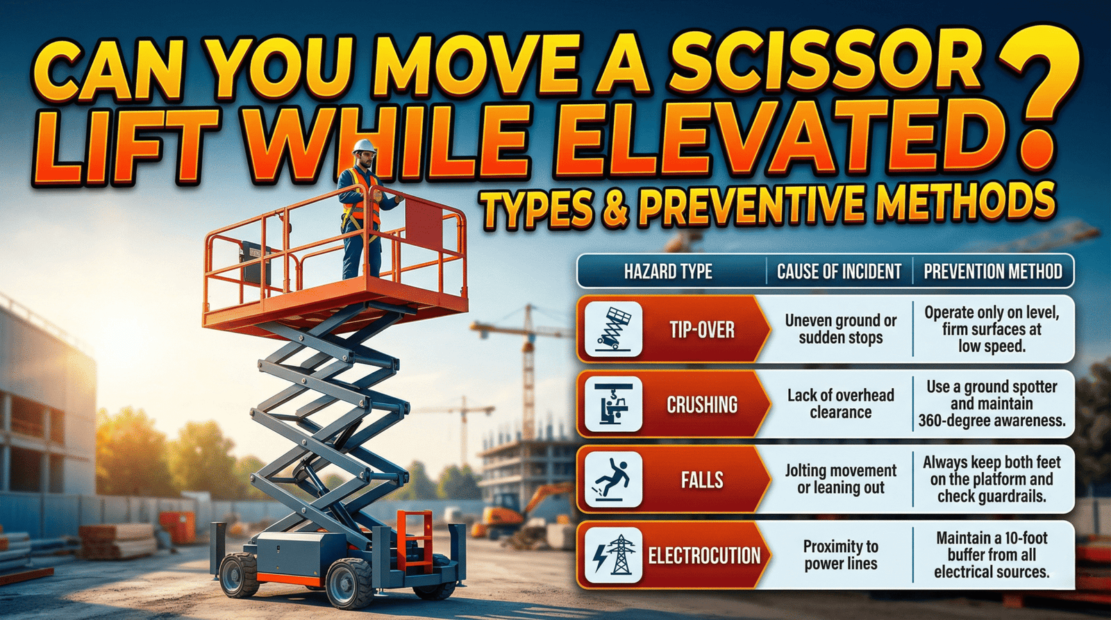 How Can You Move a Scissor Lift While Elevated? Discover Now